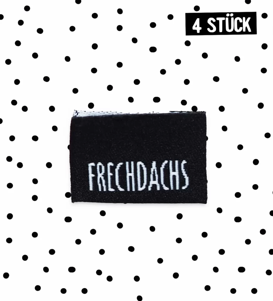 Klapp-Weblabel Frechdachs 4 Stück | NähLi